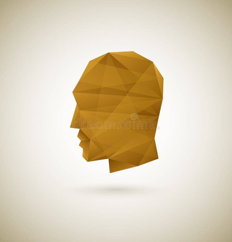 Head of Polygons. Abstract Form of Human Stock Vector - Illustration of ...