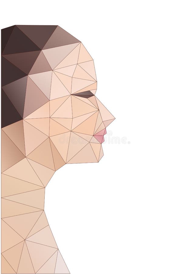 Head of Polygons. Abstract Form of Human Stock Vector - Illustration of ...