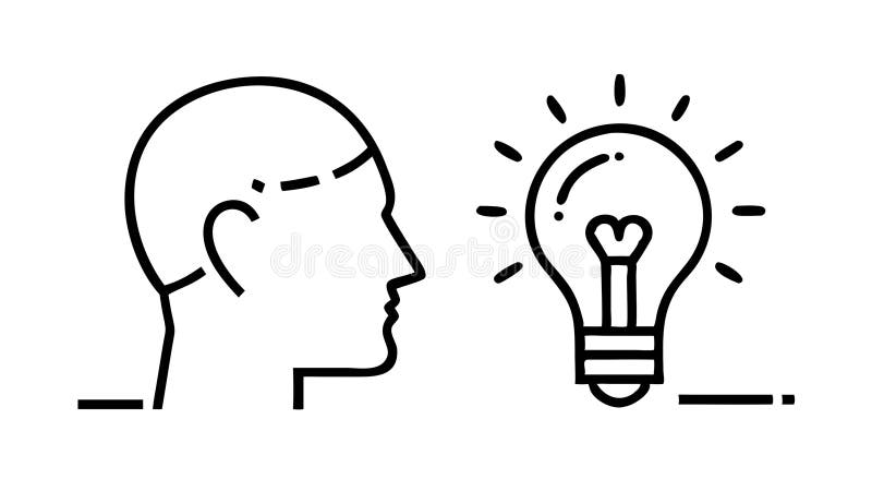 Head Profile Idea Thinking, Human Thought Insight Intelligence, Vector ...