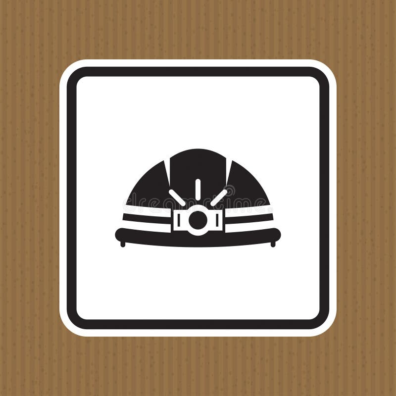Head Protection Required Sign on White Background Stock Vector ...