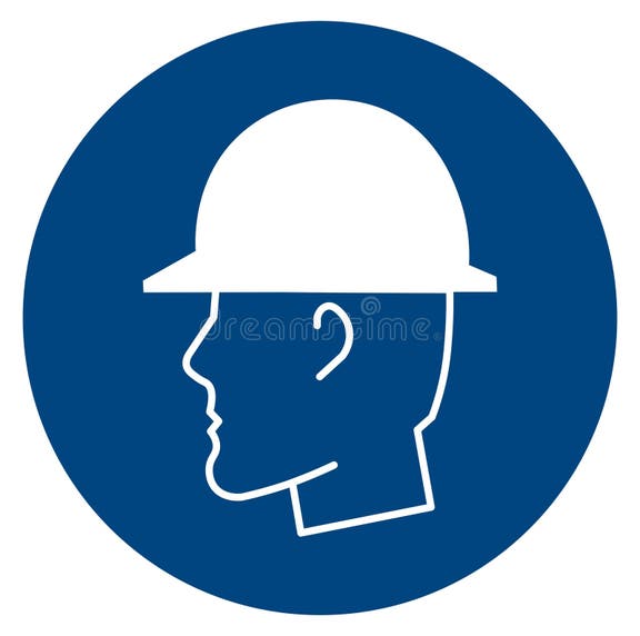 Head Protection Symbol stock vector. Illustration of protect - 288332315