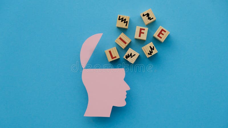 A Head with a Puzzle Piece Missing and the Letters LIFE Scattered ...