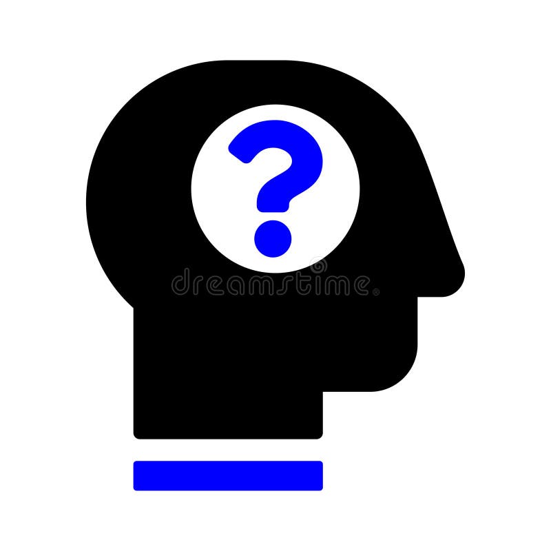 Head Question Mark Icon stock vector. Illustration of vector - 201894497