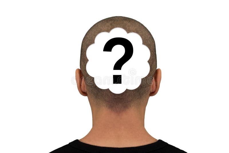 Head question mark stock image. Image of caucasian, human - 73459927