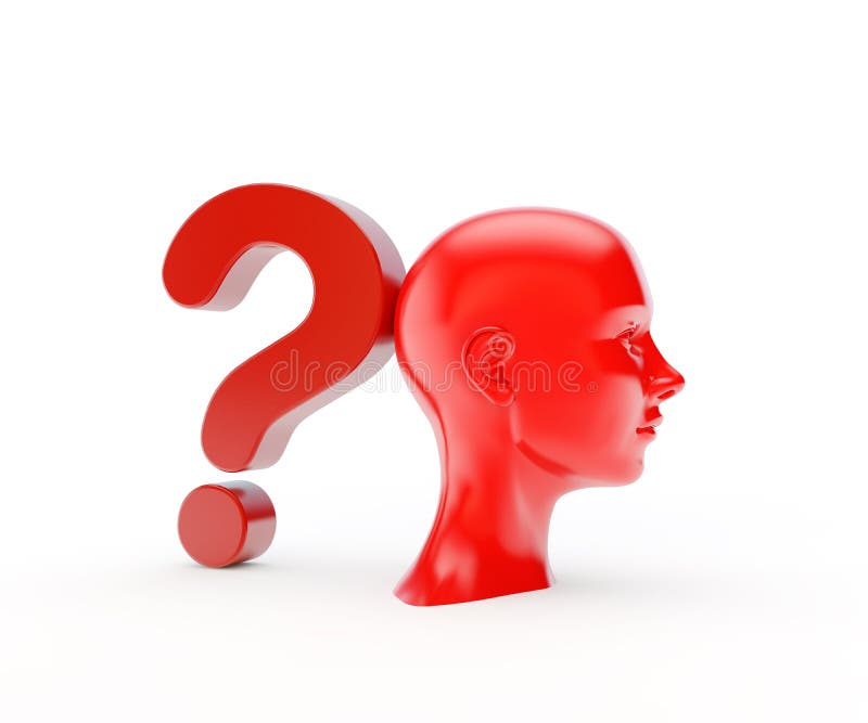 Head and question sign stock illustration. Illustration of creativity ...