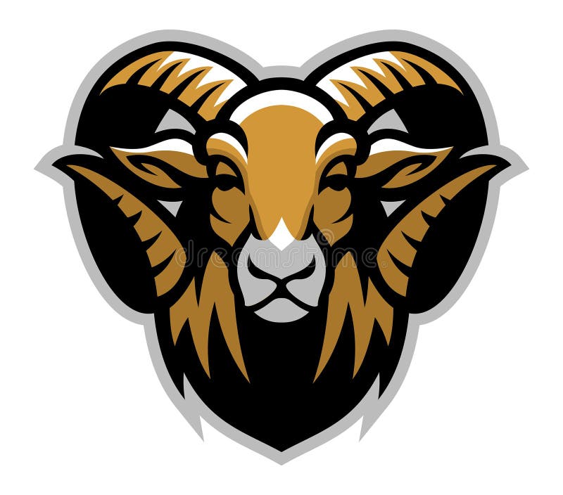 Ram stencil - Vector set stock vector. Illustration of stencil - 24252989