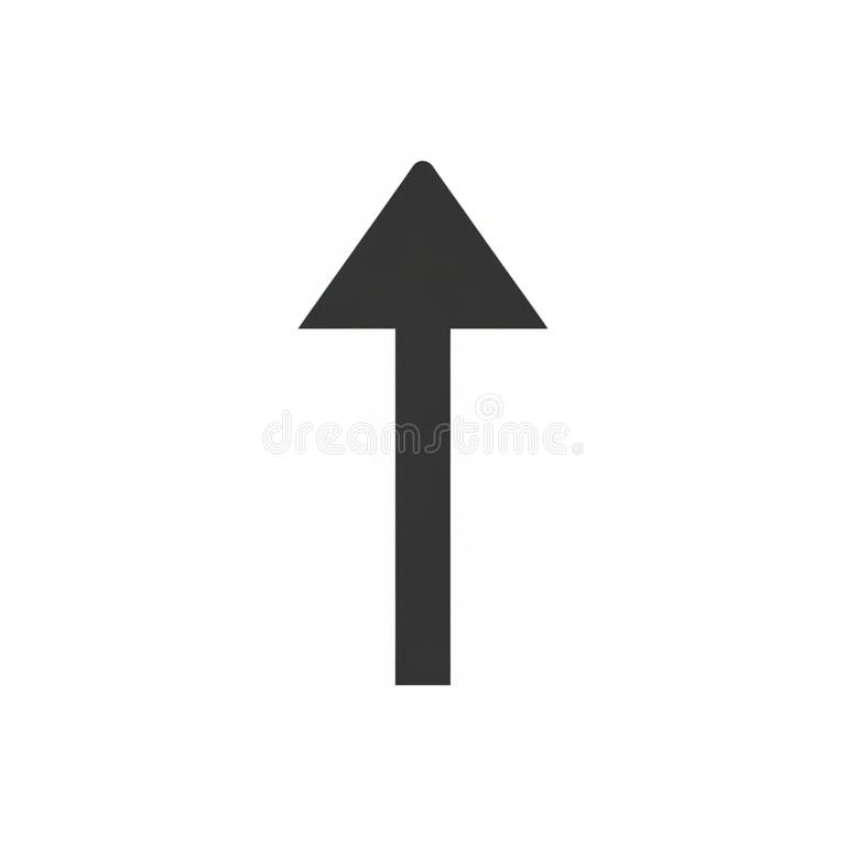 Black Upward Pointing Arrow Symbol Stock Illustrations – 2,570 Black ...