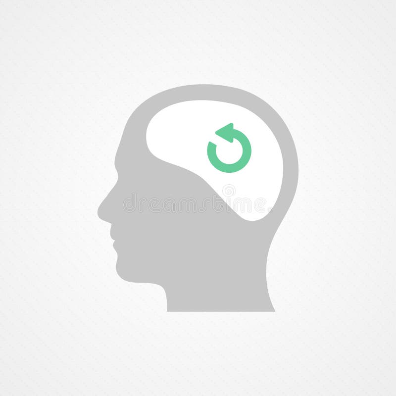 Head and Refresh Icon. Concept of Refresh, Break. Vector Illustration ...