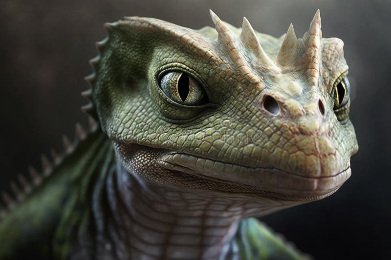 Head of a Reptile Close-up. Reptile Closeup Macro Portrait Stock ...