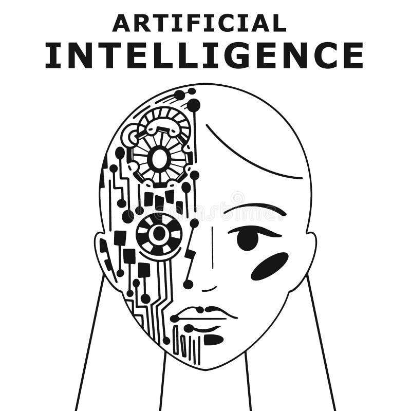 Half Human Half Technology Stock Illustrations – 729 Half Human Half ...