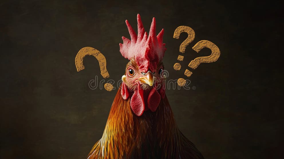 The Head of the Rooster, Facing Very Puzzled in the Direction of the ...