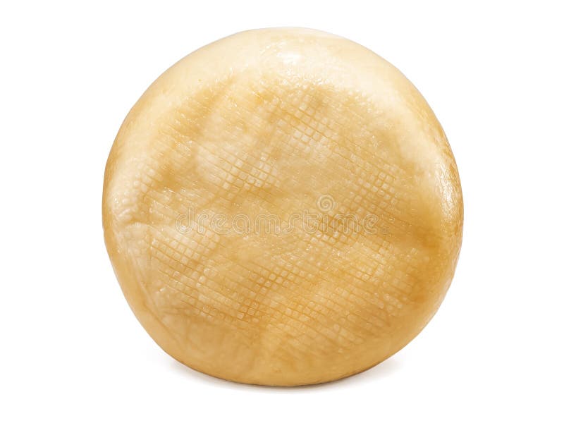 Head of Round Delicious Cheese on White Stock Image - Image of ...