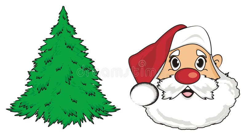Face of Santa with Clean Banner Stock Illustration - Illustration of ...