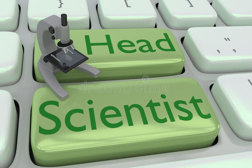 Head Scientist concept stock illustration. Illustration of microscope ...