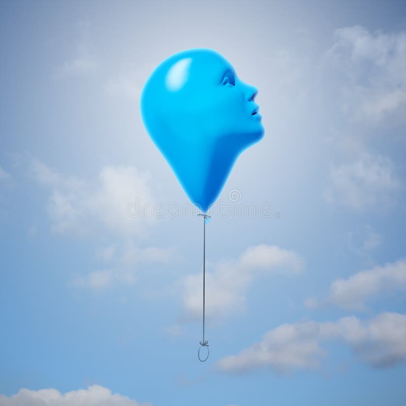 Head shaped balloon stock image. Image of modern, motivation - 24075693