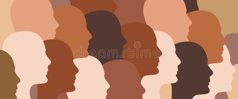 Head Shapes in Various Skin Colors - Diversity Concept Stock Vector ...