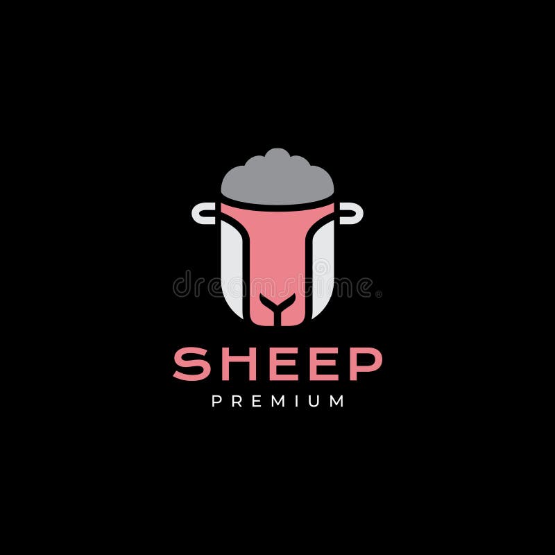 Head Sheep Modern Colorful Logo Design Vector Stock Vector ...