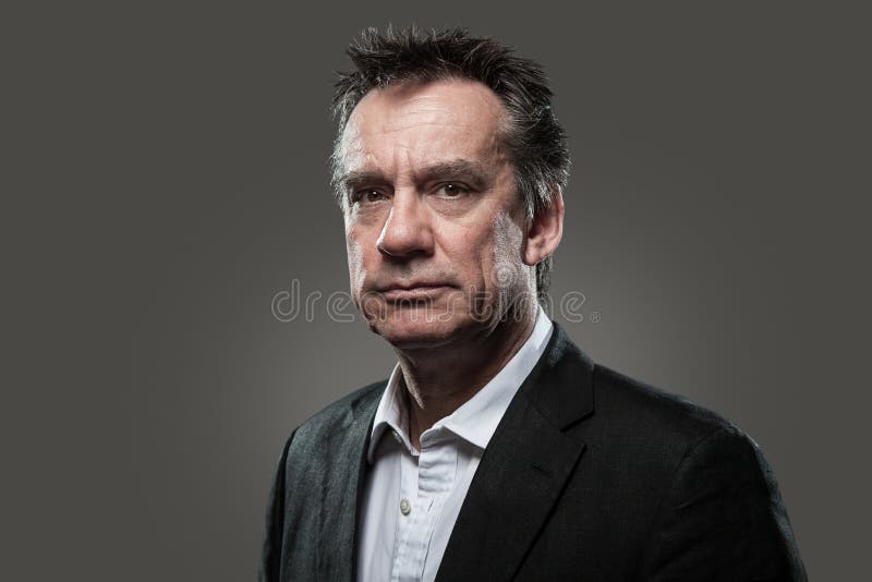 Head Shot of Business Man in Suit High Contrast Stock Image - Image of ...