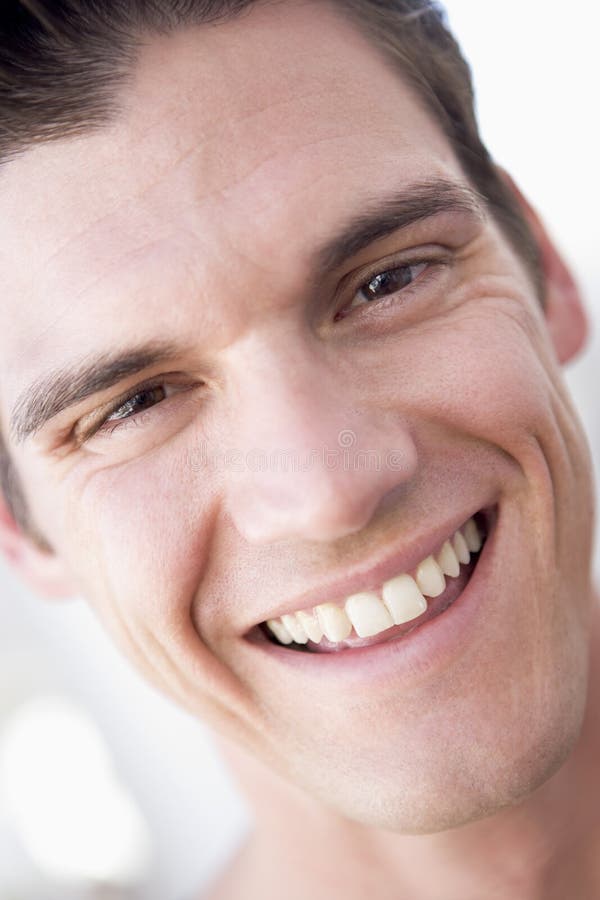 Head shot of man smiling stock image. Image of handsome - 5945073