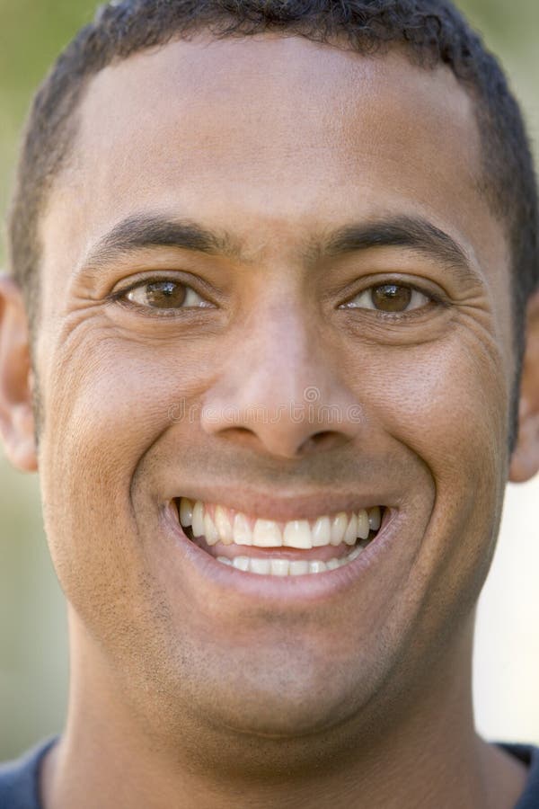 Head shot of man smiling stock photo. Image of head, daytime - 5945282