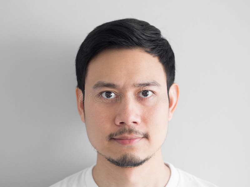 Head Shot of Normal Face Man. Stock Image - Image of normal, isolated ...