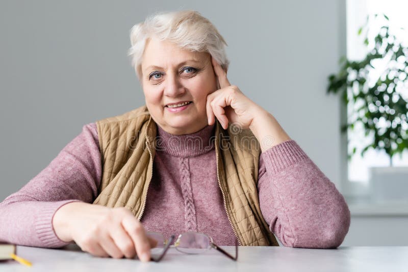 Head Shot of Old Woman - Lady Stock Image - Image of active, caucasian ...