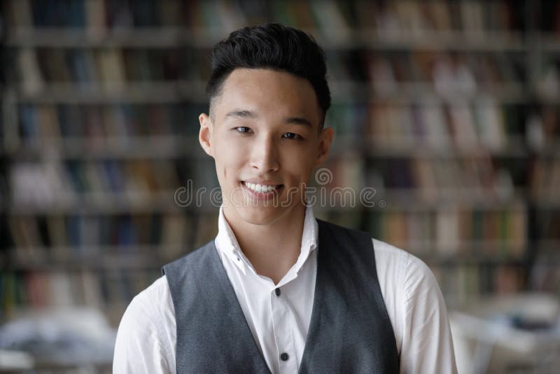 Head Shot Portrait of Smiling Korean Handsome Man. Stock Image - Image ... Head Shot Portrait of Smiling Korean Handsome Man. Stock Image - Image ...