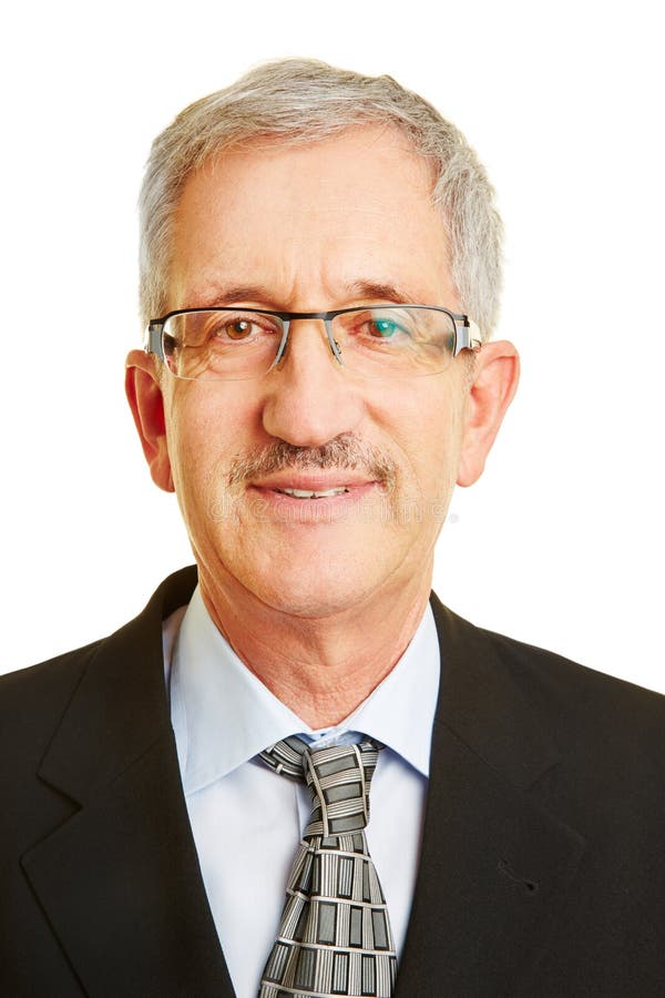 Head Shot of Senior Manager with Glasses Stock Photo - Image of ...