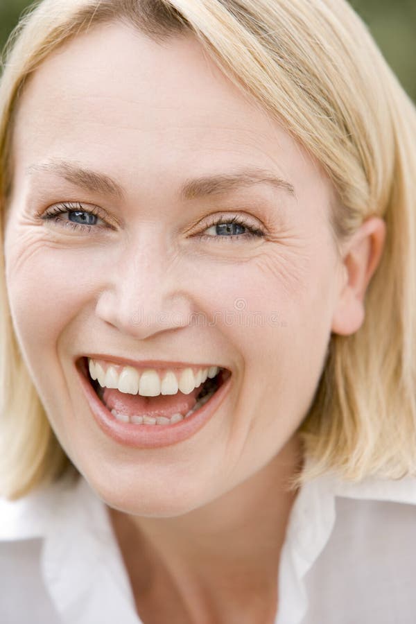 Head shot of woman stock photo. Image of smile, caucasian - 5944670