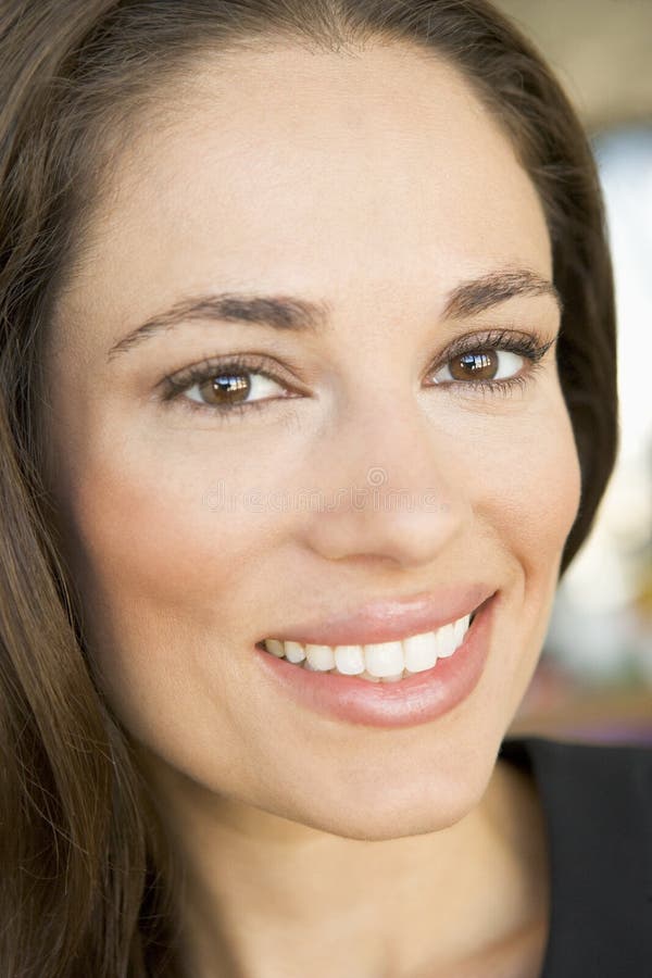 Head shot of woman smiling stock image. Image of young - 5944713