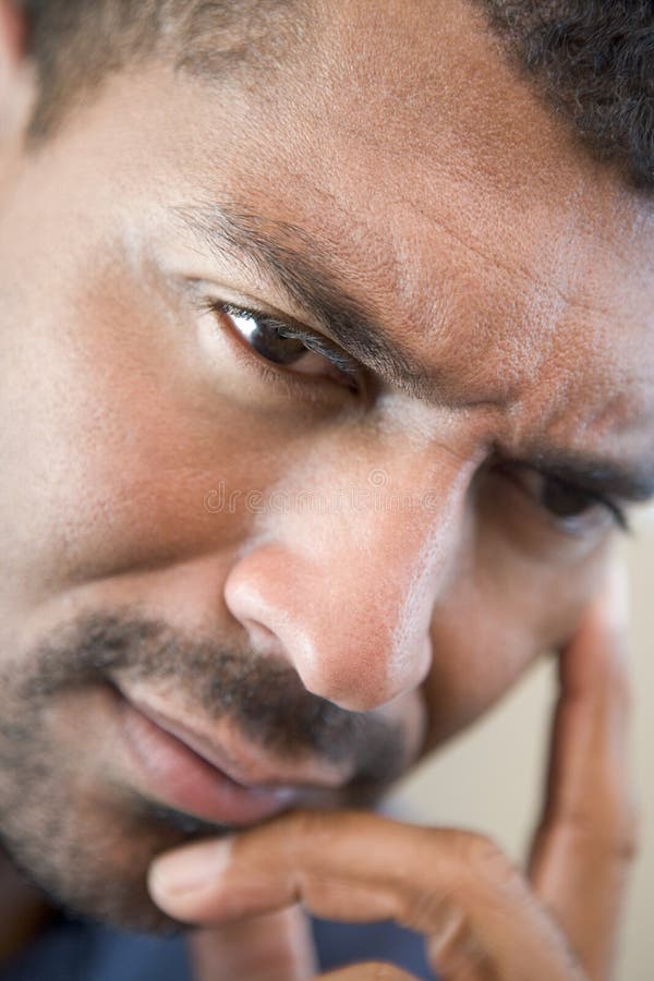 Angry half face stock photo. Image of distressed, angry - 2477158