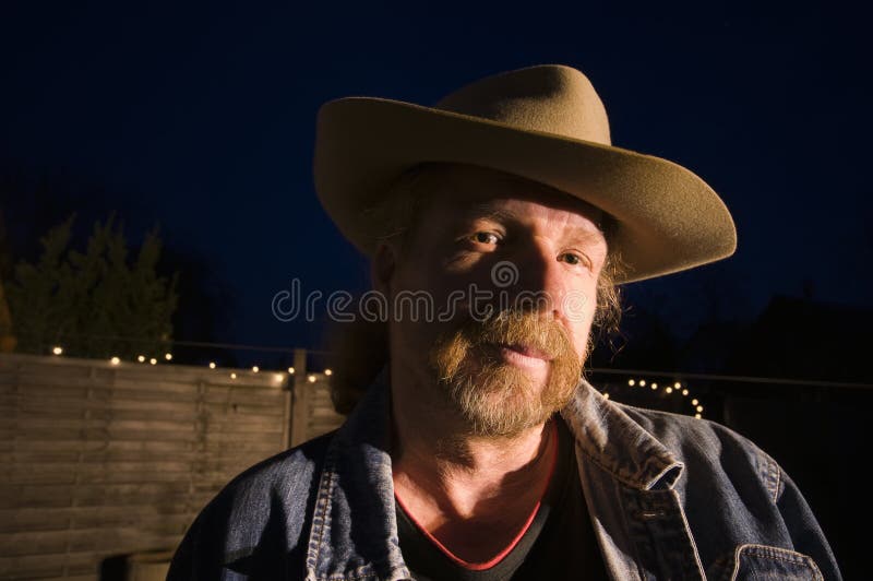 Head an shoulder of cowboy stock photo. Image of adult - 18798256