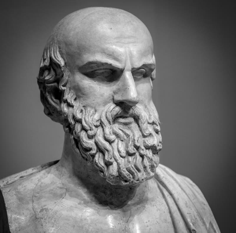 Head and Shoulders of the Ancient Aischylos Bust Stock Image - Image of ...
