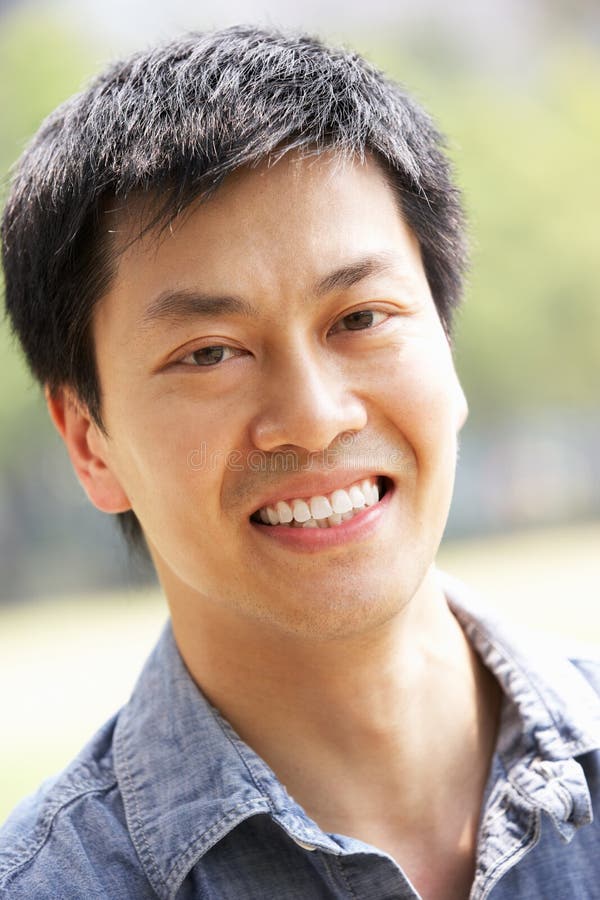 Head and Shoulders Portrait of Chinese Man Stock Image - Image of male ...
