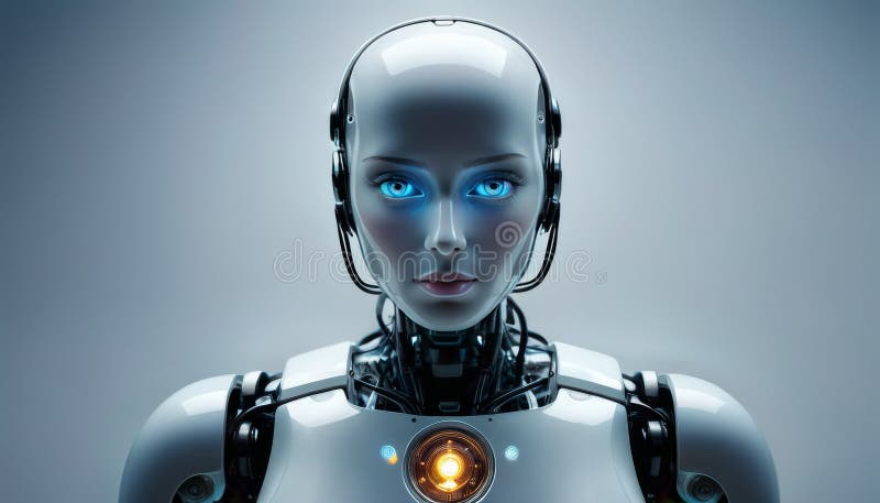 Elegant Futuristic Female Cyborg Advanced Technology Stock Photos ...