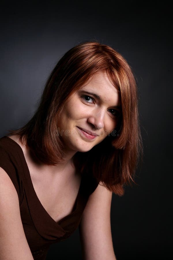 Head Shoulders Pretty Auburn Haired Teen Stock Photos - Free & Royalty ...