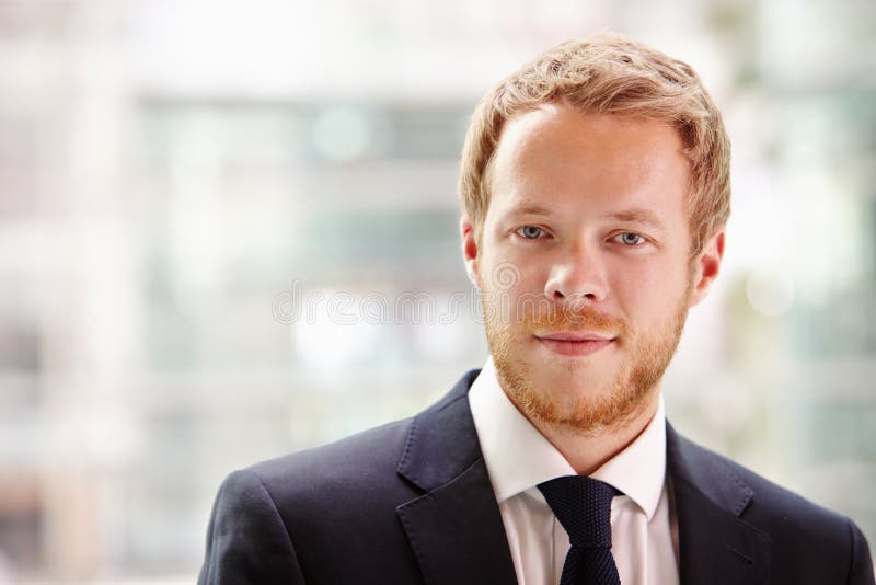 Head and Shoulders Portrait of a Young Businessman Stock Image - Image ...
