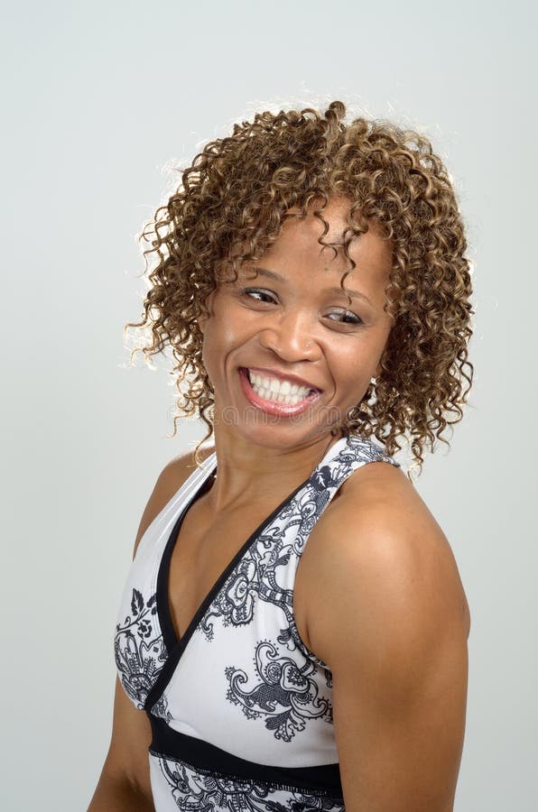 Head and Shoulders of a Smiling Woman Stock Image - Image of female ...