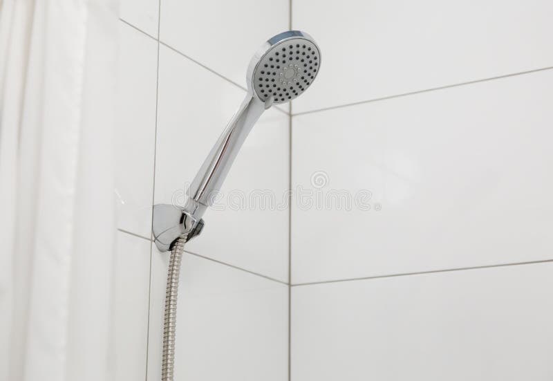 Head Shower with White Background Stock Image - Image of modern ...