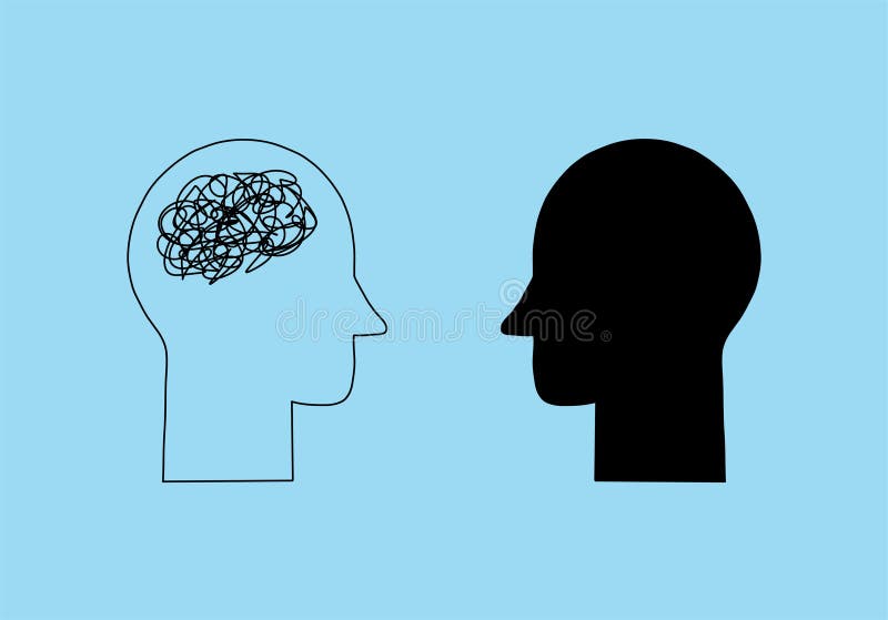 Head Sign with Doodle Line. Problem Resolve Control. Understand ...