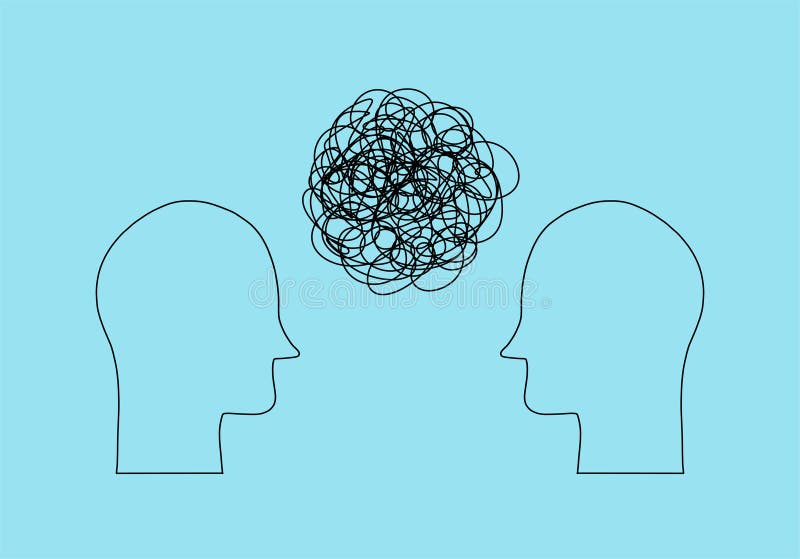 Head Sign with Doodle Line. Problem Resolve Control. Understand ...