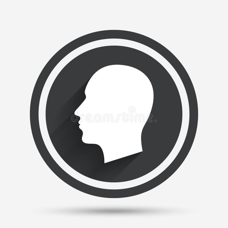Head Sign Icon. Male Human Head. Stock Vector - Illustration of ...
