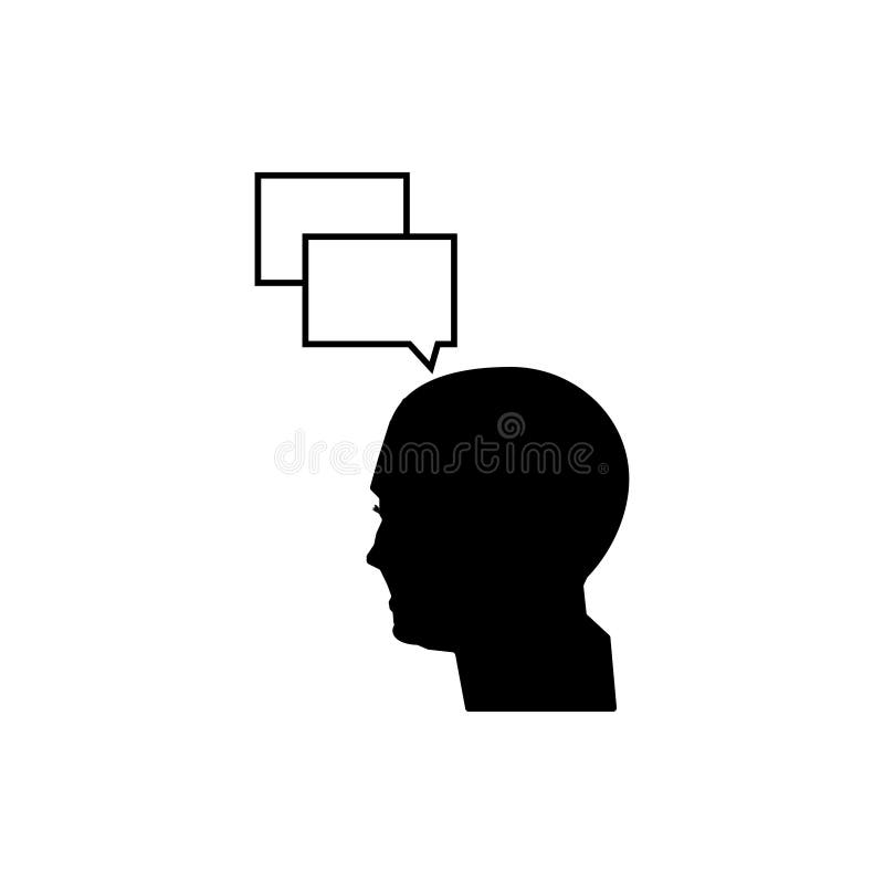 Human Head Sign. on White Background Eps Ten Stock Illustration ...
