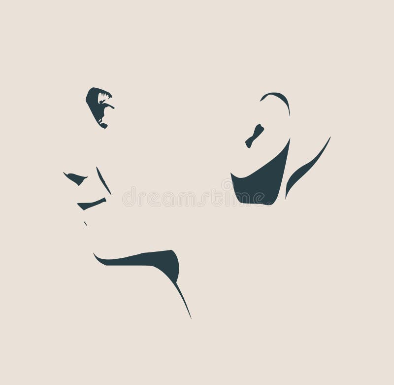 Head Silhouette. Face Side View Stock Vector - Illustration of body ...