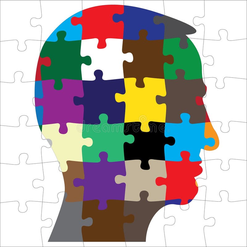 Jigsaws Puzzle of Human Head Stock Vector - Illustration of ideas ...