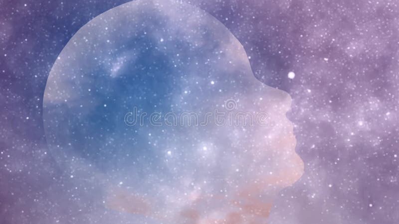 Head silhouette in the sky stock video. Video of health - 214669661