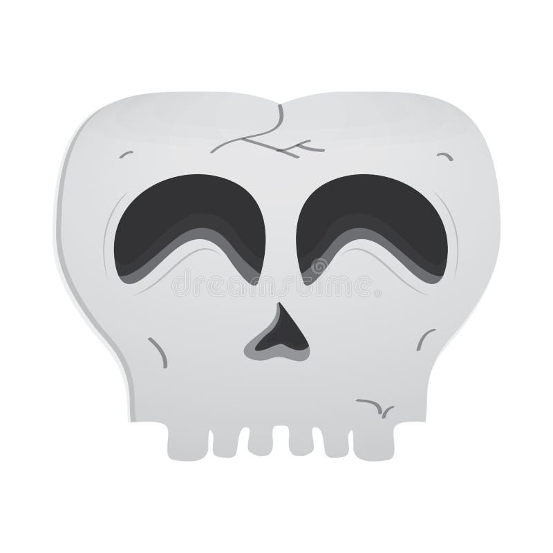 Head skull cartoon image stock vector. Illustration of dead - 145528327
