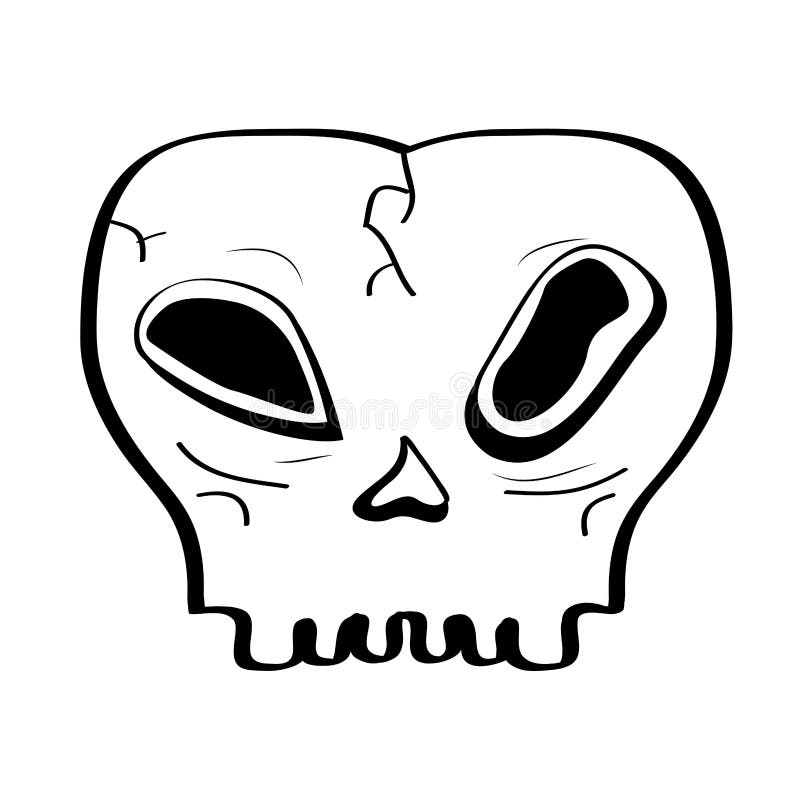 Head skull cartoon image stock vector. Illustration of skull - 145528562