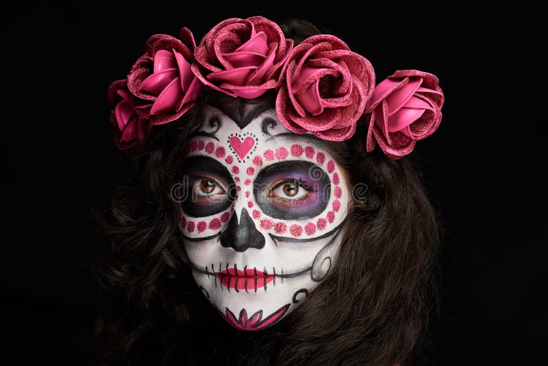 Catrina skull portrait stock photo. Image of festival - 78597012