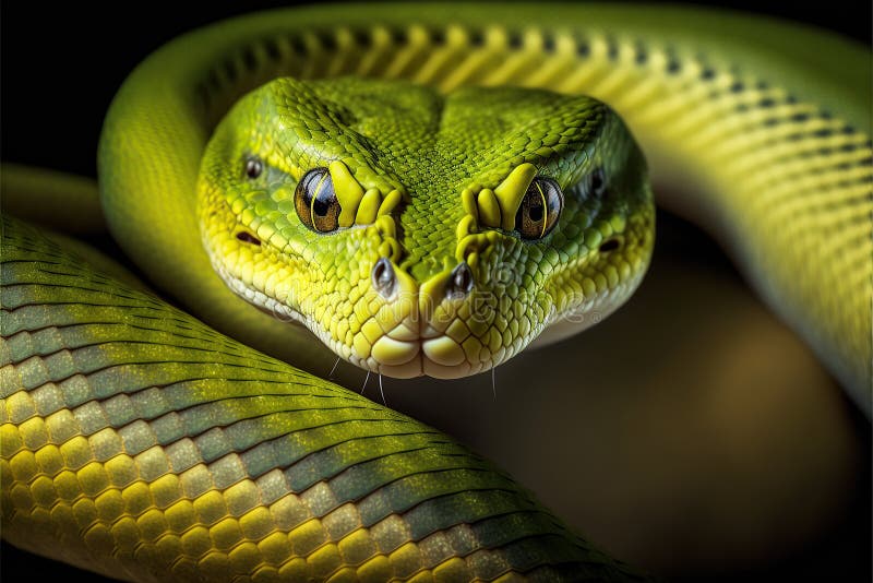 Head of Snake Created by Generative AI Stock Illustration ...